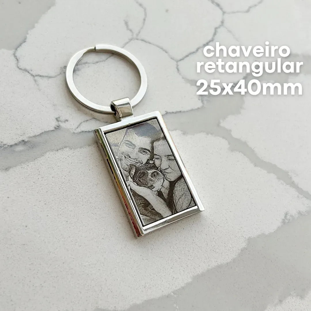 CHAVEIRO PERSONALIZADO RETANGULAR EM AÇO INOX. 25MM X40MM . - Milene ...
